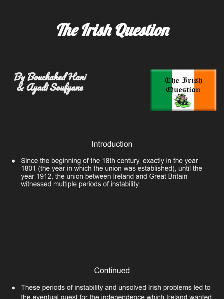 'The Irish Question' | Download Free PDF | Irish Nationalism | Northern ...
