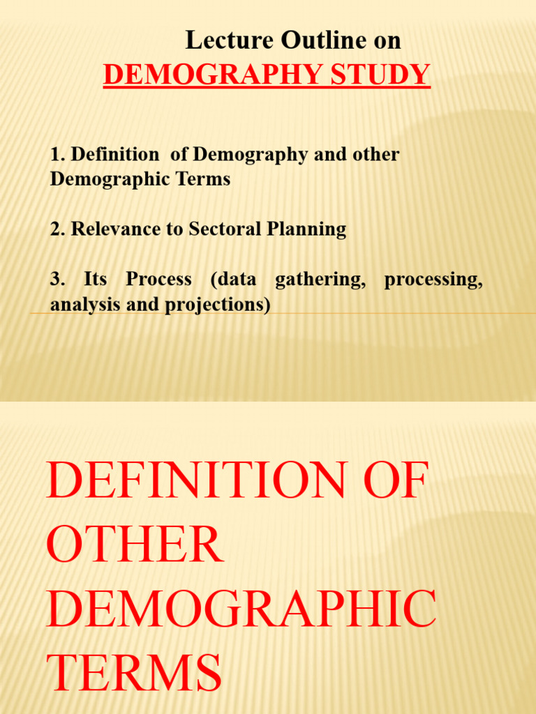 Demography Study Outline and Methods | PDF | Logarithm | Demography
