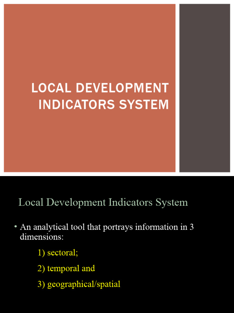 Local Development Indicators System Guide | PDF | Gross Domestic ...