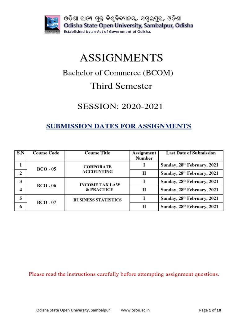 Bcom 3rd Sem Assignments 2020 21 | PDF | Equity (Finance) | Dividend