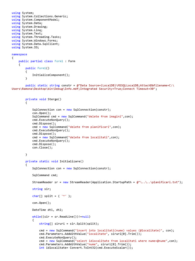 Prelucrare Fisier Text C# | PDF | Computer Engineering | Computer ...