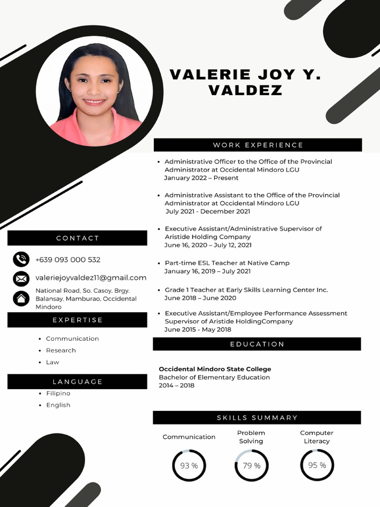 Valdez Valerie Joy Resume | PDF