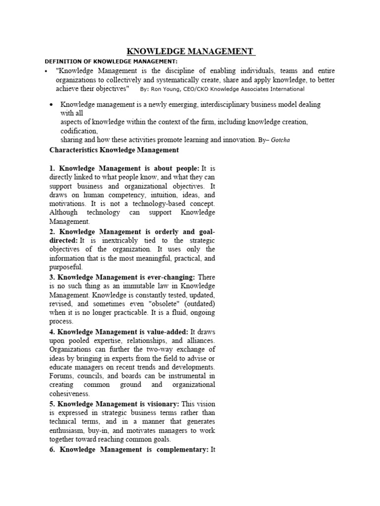 Understanding Knowledge Management Concepts | PDF | Knowledge Management | Knowledge