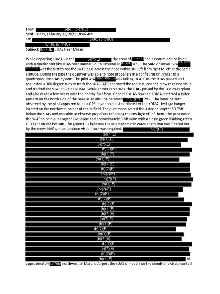 CBP 2021 071965 - RC | PDF | Transport Safety | Aircraft