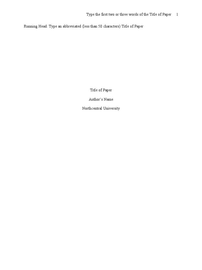 Manuscript Template in 5th Edition APA Format | PDF | Citation | Paragraph