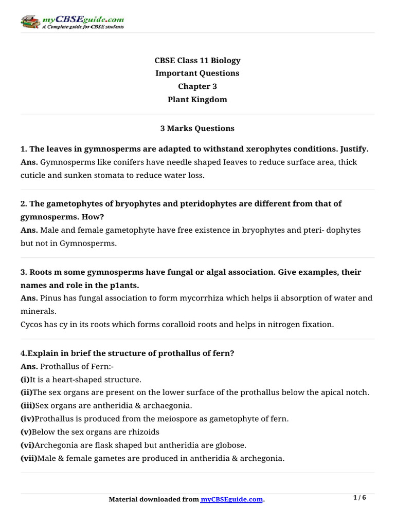 3 marks question | PDF | Sexual Reproduction | Fertilisation