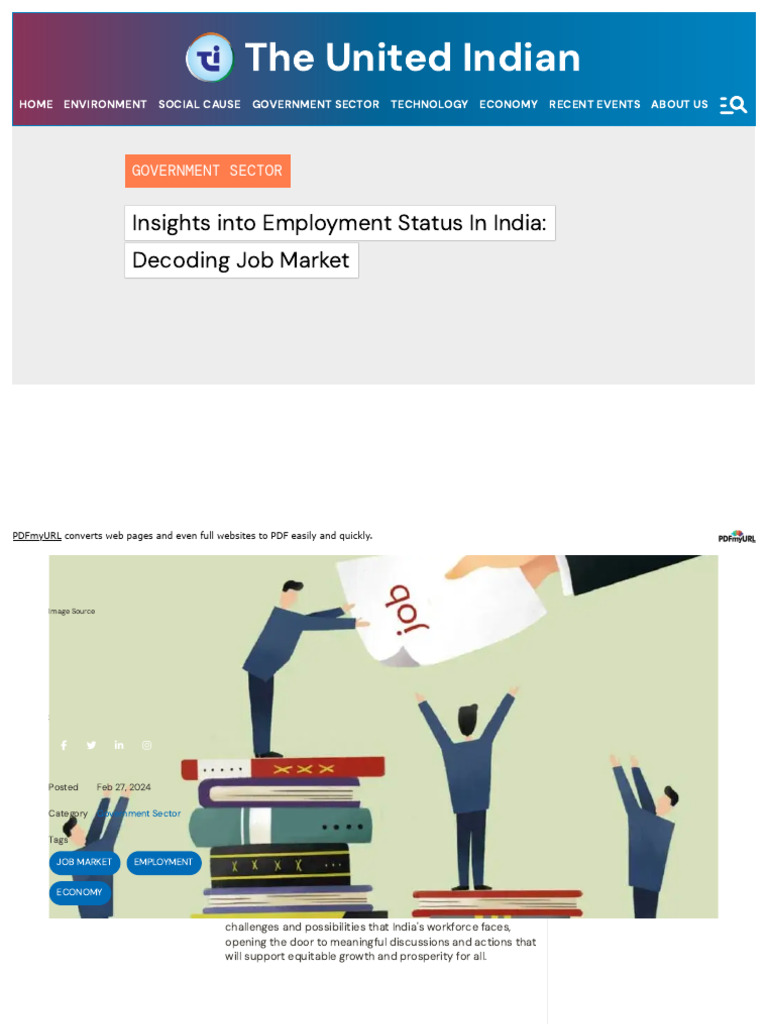 Employment Status and Trends in India | PDF | Unemployment | Employment