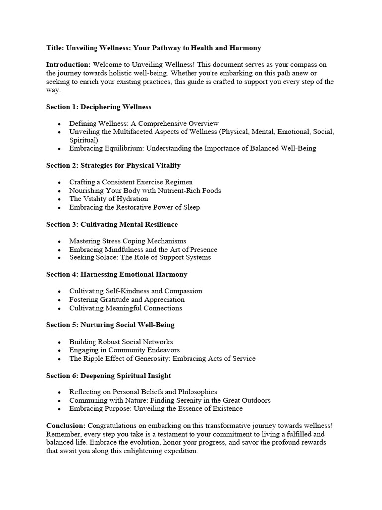 Holistic Wellness Guide | PDF