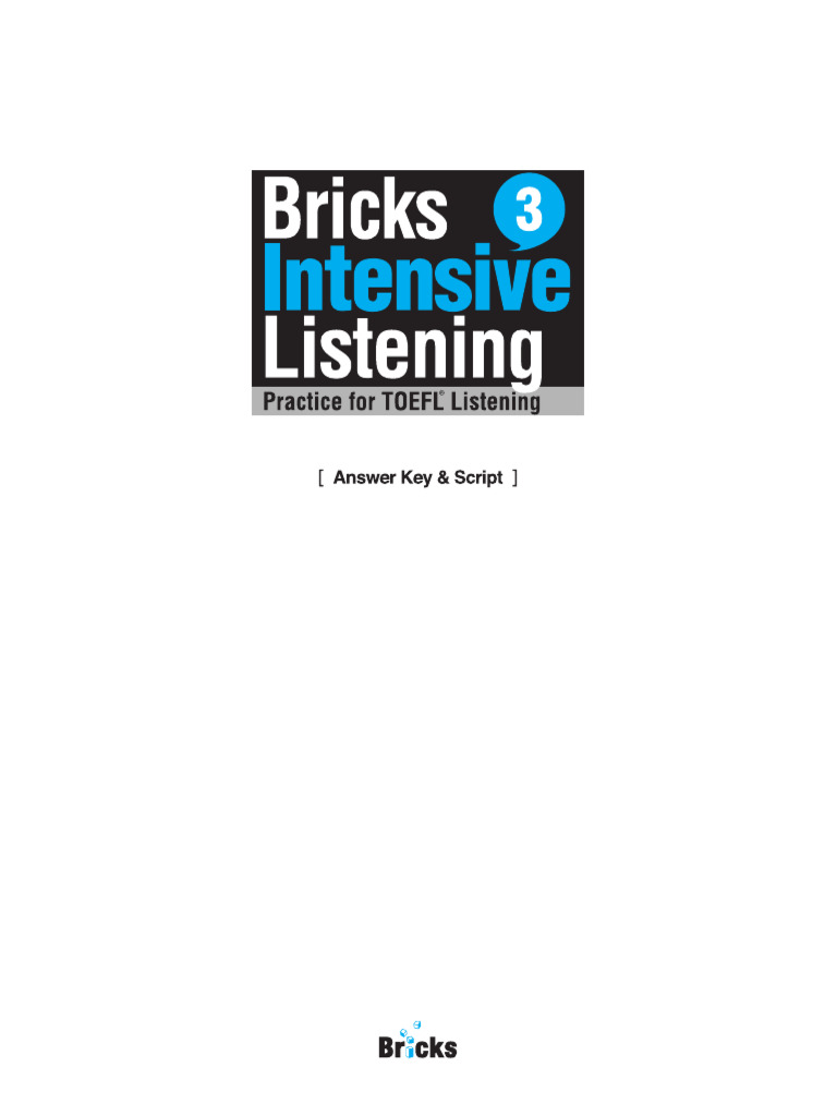 Bricks Intensive Listening - L3 - Answer Key | PDF