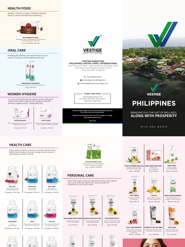 Wellness Products from Vestige Philippines | PDF