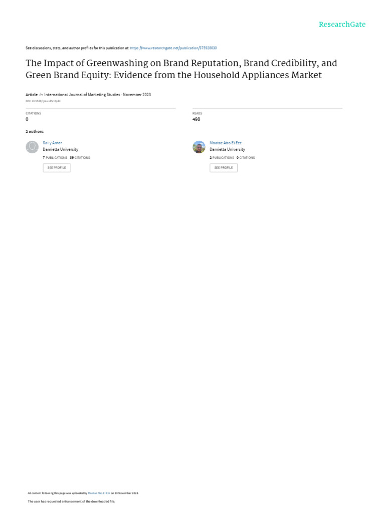 The Impact of Greenwashing On Brand Reputation Brand Credibility and ...