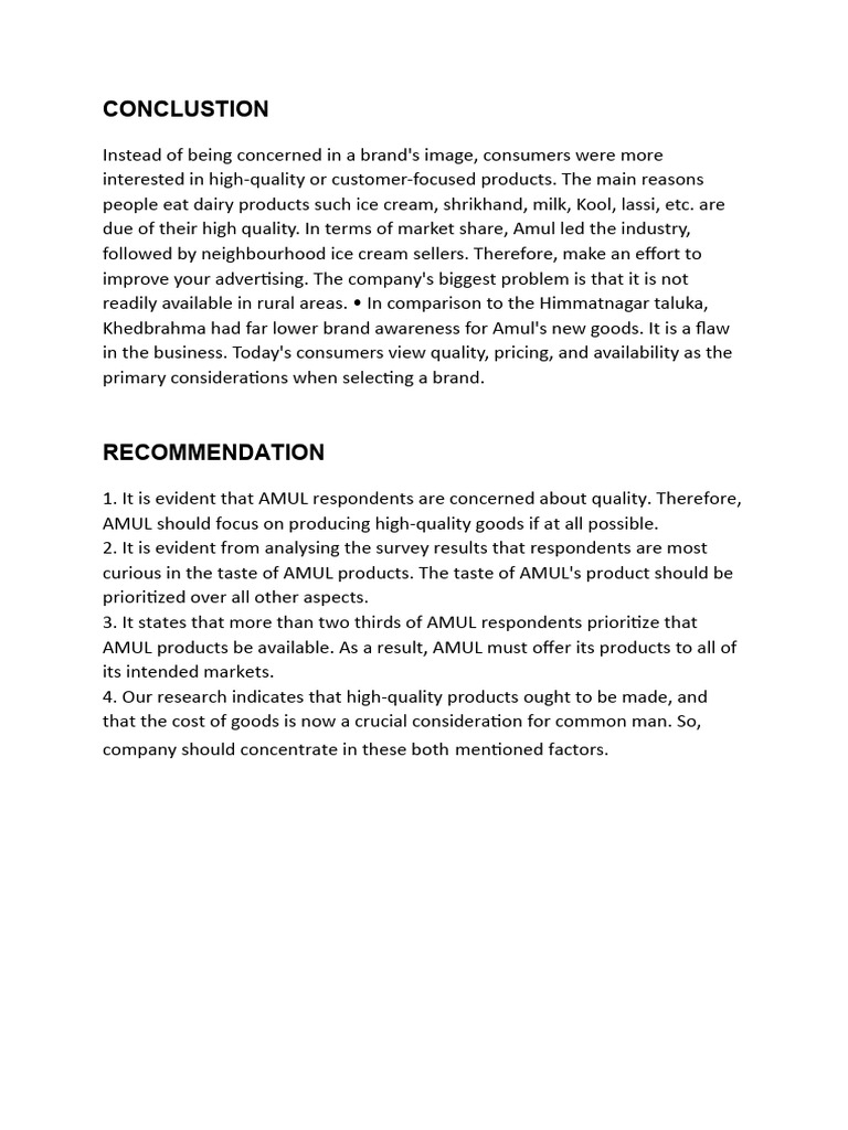 Conclusion and Recomendation | PDF