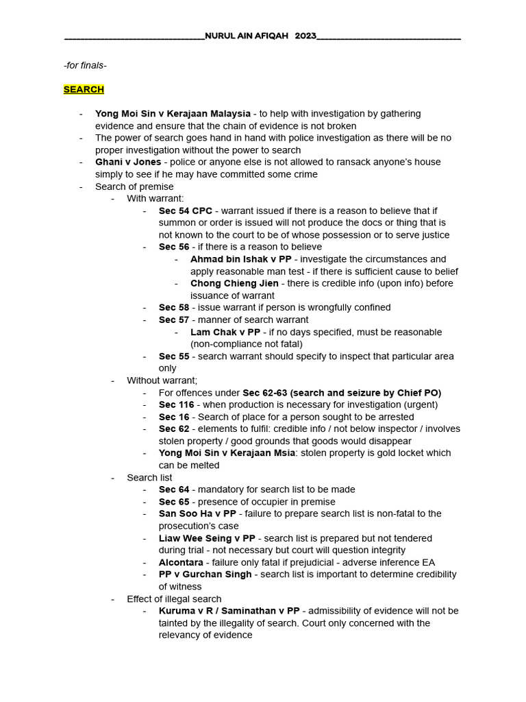 Law601 Notes | PDF | Bail | Sentence (Law)