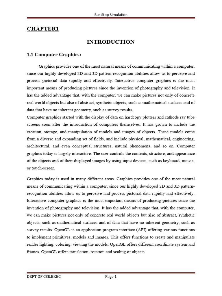 Main Report CG | PDF | Computer Graphics | Rendering (Computer Graphics)