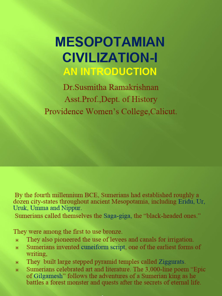 Mesopotamian Civilisation | PDF | Sumer | Mesopotamia