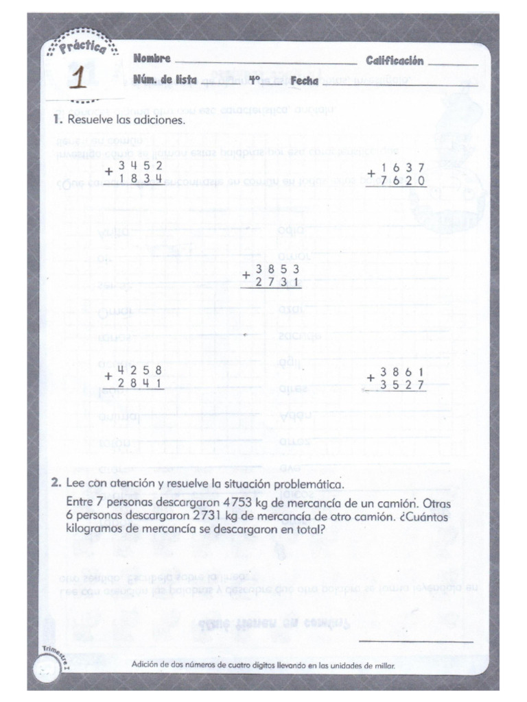 Practica de Matematicas para Vacaciones | PDF