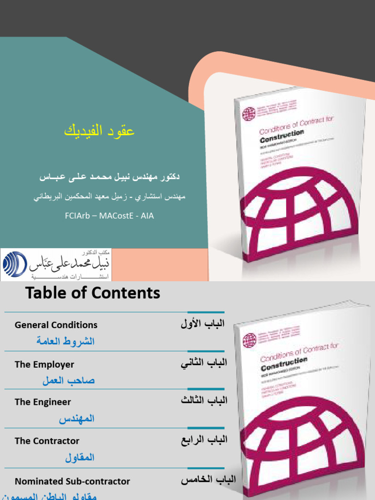 Fidic Module 1 Lecture 2 | PDF