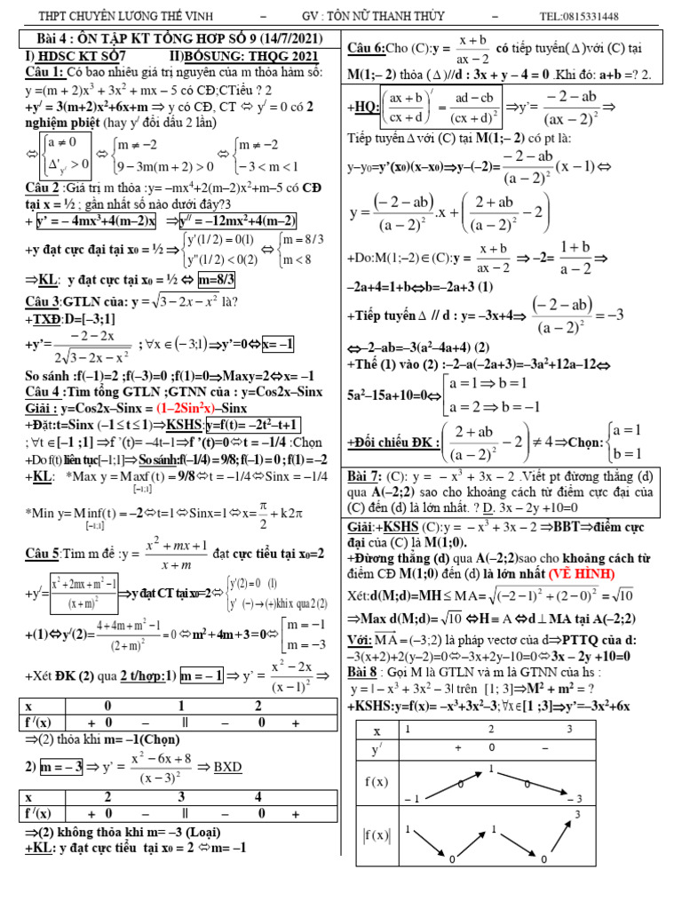 Bai Soan Ontapddctnn Kt9 14-7-2021 | PDF