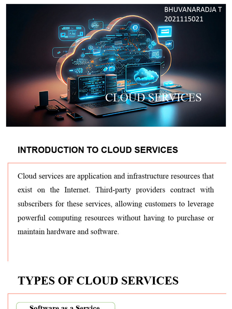 Cloud Services | PDF | Cloud Computing | Software As A Service