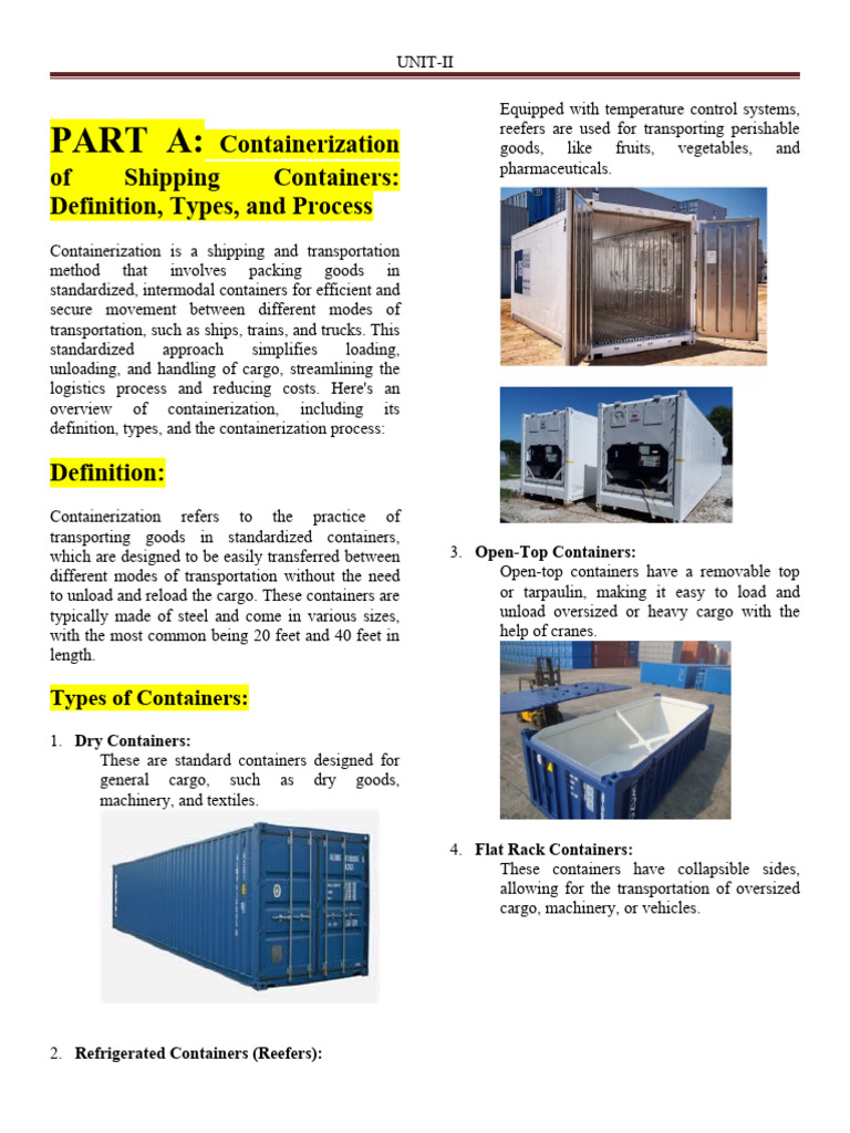 Containerization Is A Shipping and Transportation | PDF | Containerization | Cargo