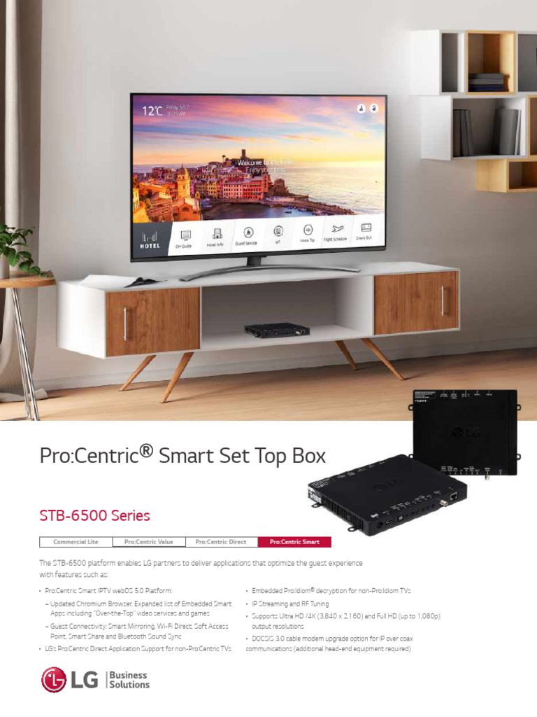 LG Spec Sheet STB-6500 0121SD LR (20210218 090120) | PDF | Set Top Box ...