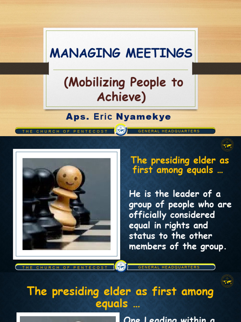 Managing Meetings | PDF