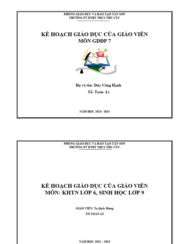 Bìa KHGD (2023-2024) PL 5 | PDF