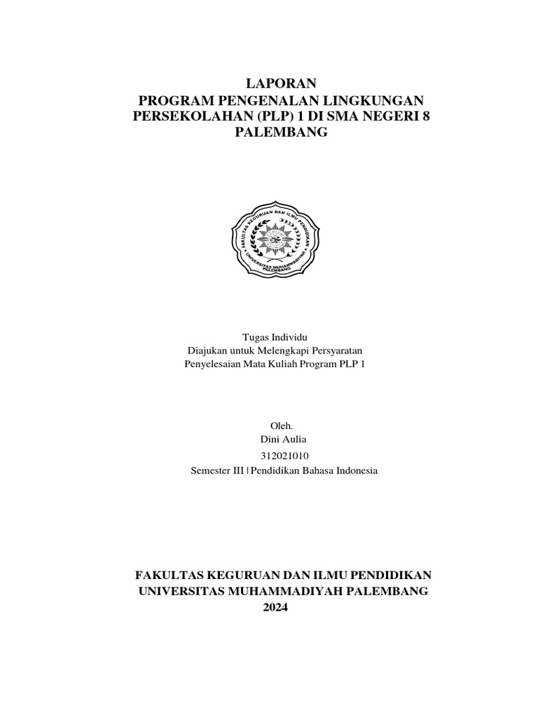 Laporan PLP 1 Lia | PDF