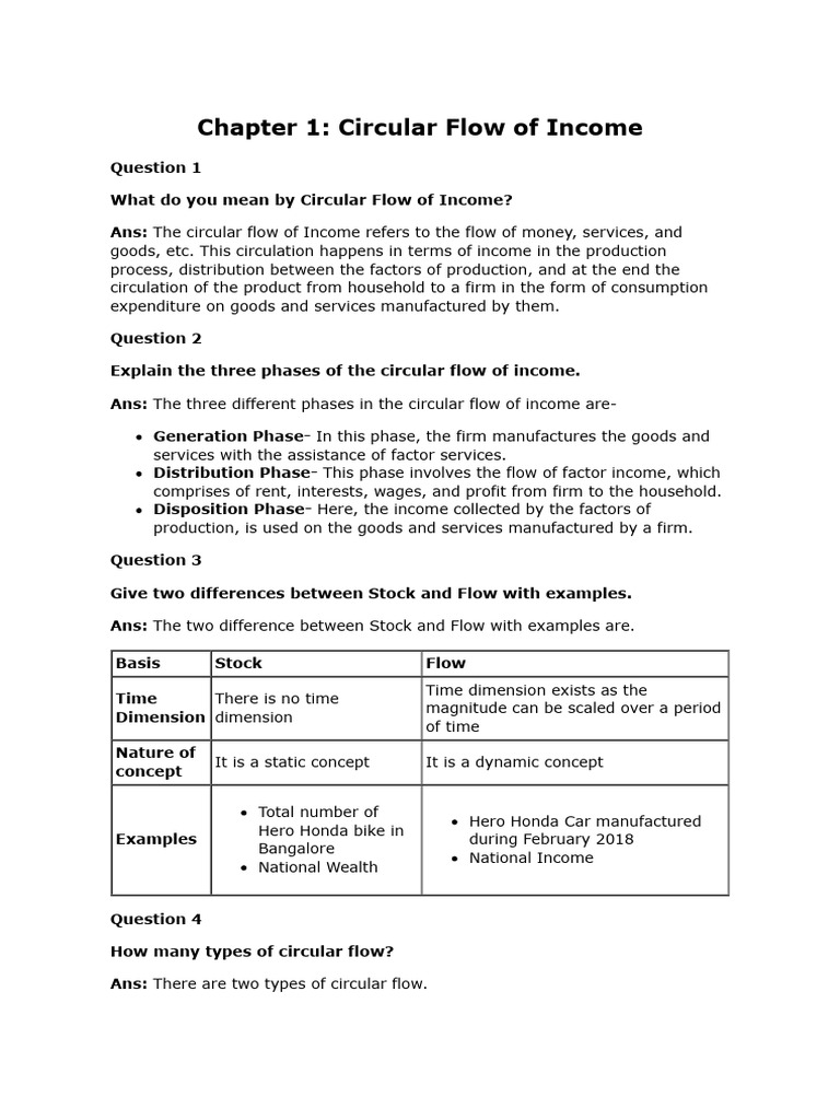 Eco - Circular Flow of Income | PDF | Money | Income