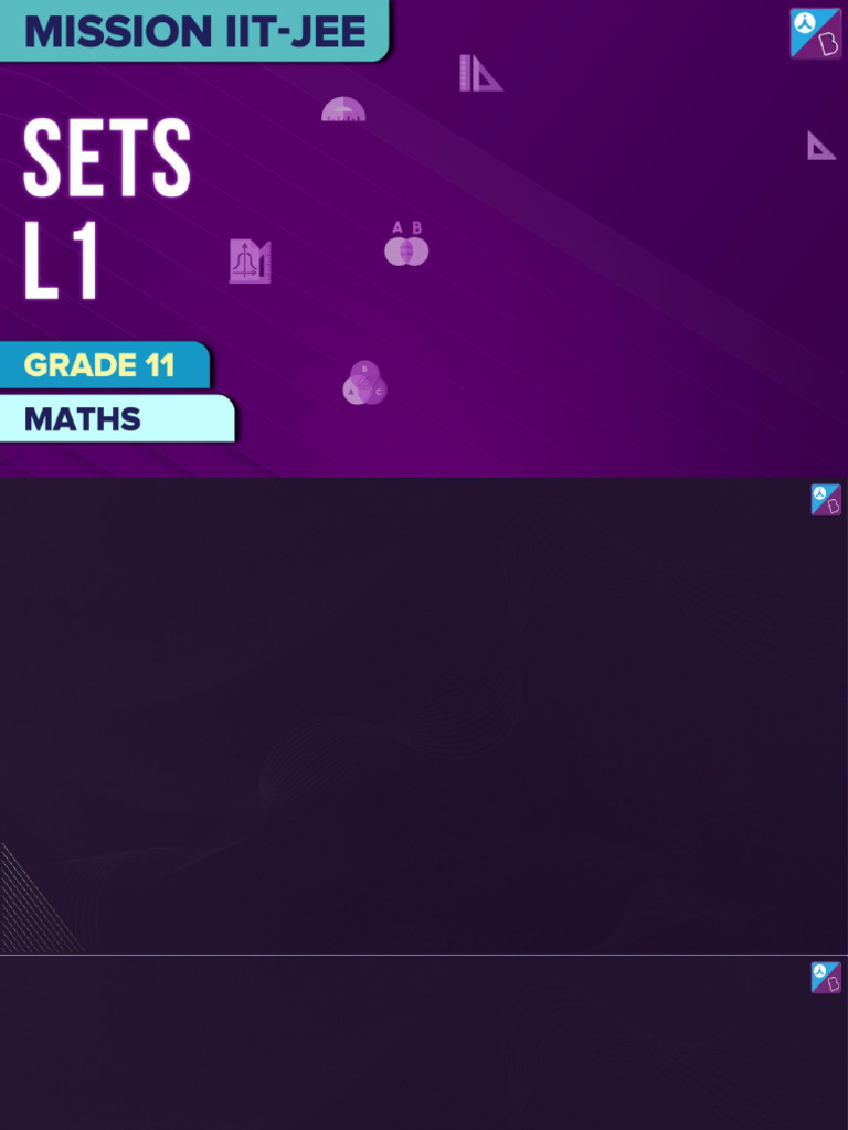 Session Notes Sets L1 Pdf Set Mathematics Integer