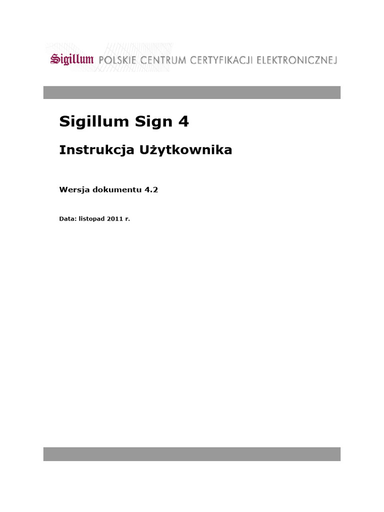 Sigillum Sign 4.2 | PDF