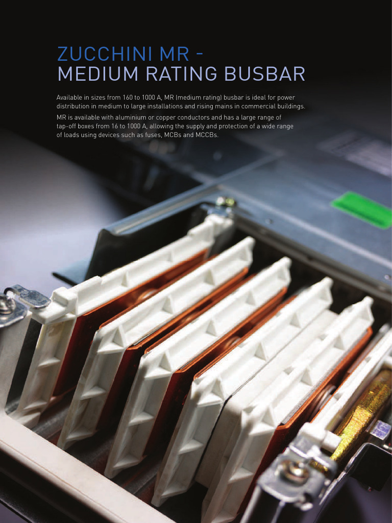 Zucchini MR Busbar Specifications | PDF | Electrical Conductor | Length