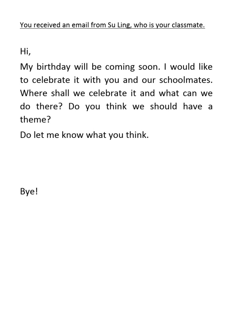 You Received An Email From Su Ling | PDF | Self-Improvement