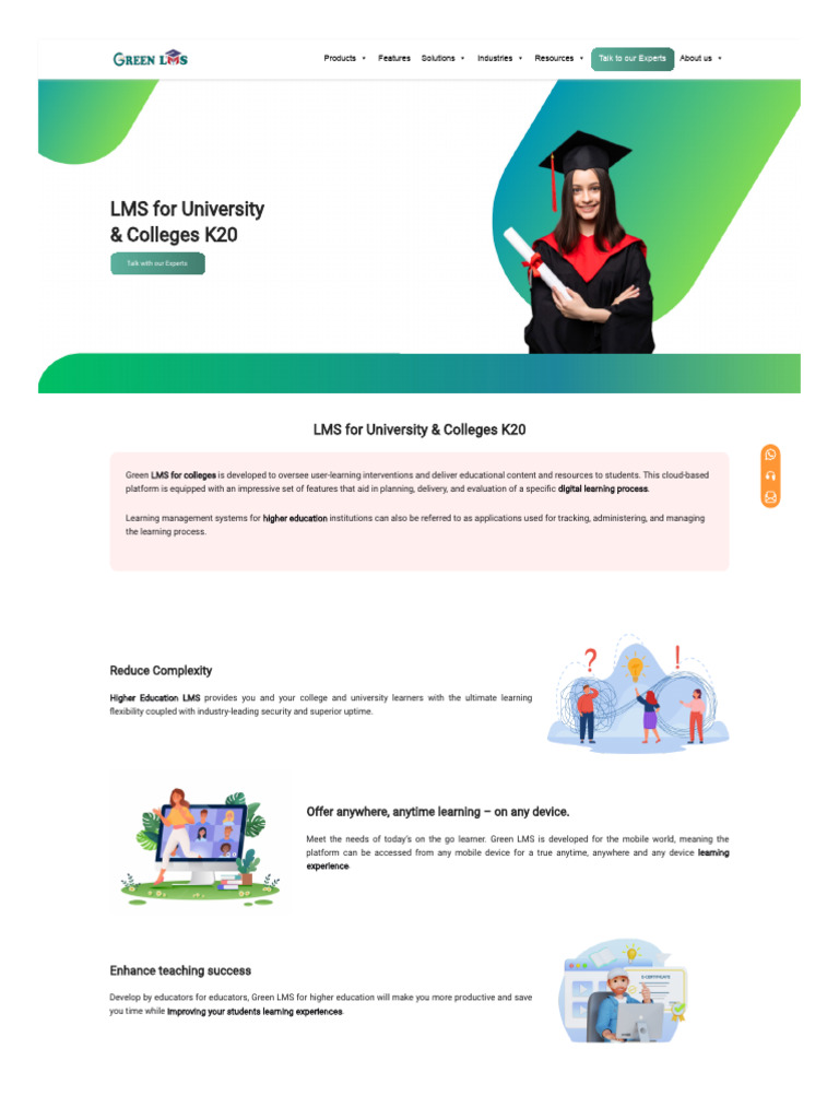 WWW Thegreenlms Com Lms For University and College k20 | PDF ...
