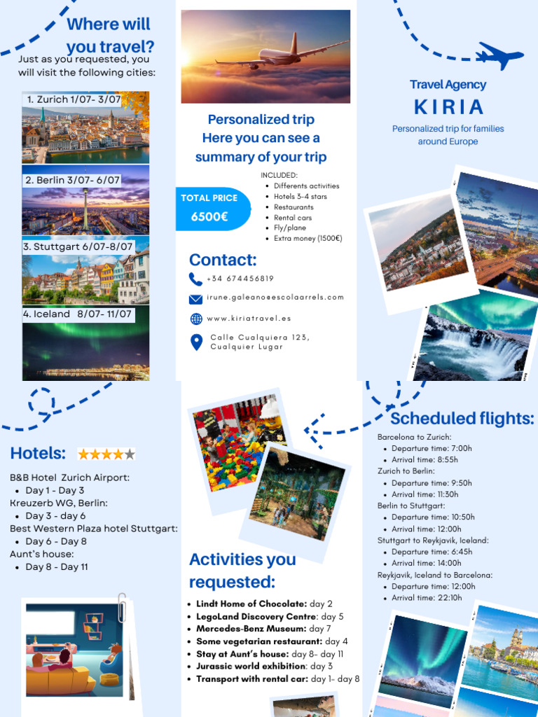 Triptic Viatje English | PDF