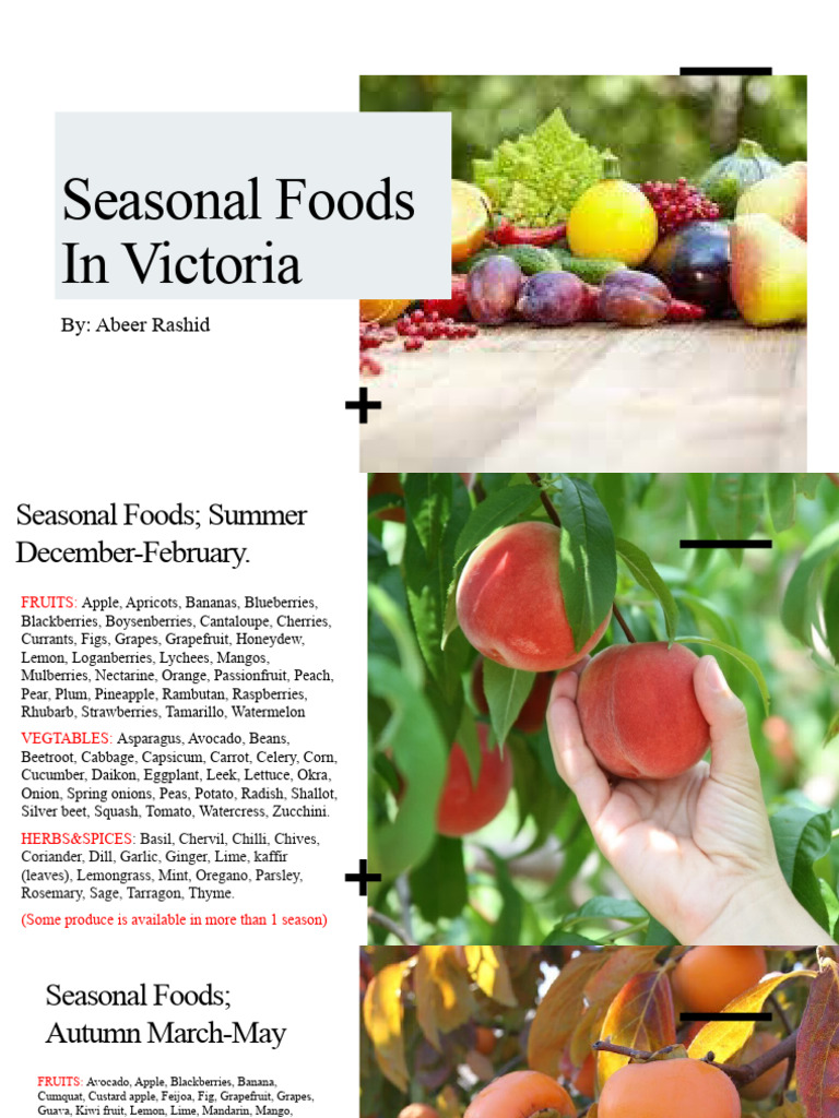 Seasonal Foods In Victoria final | PDF | Foods | Fruit