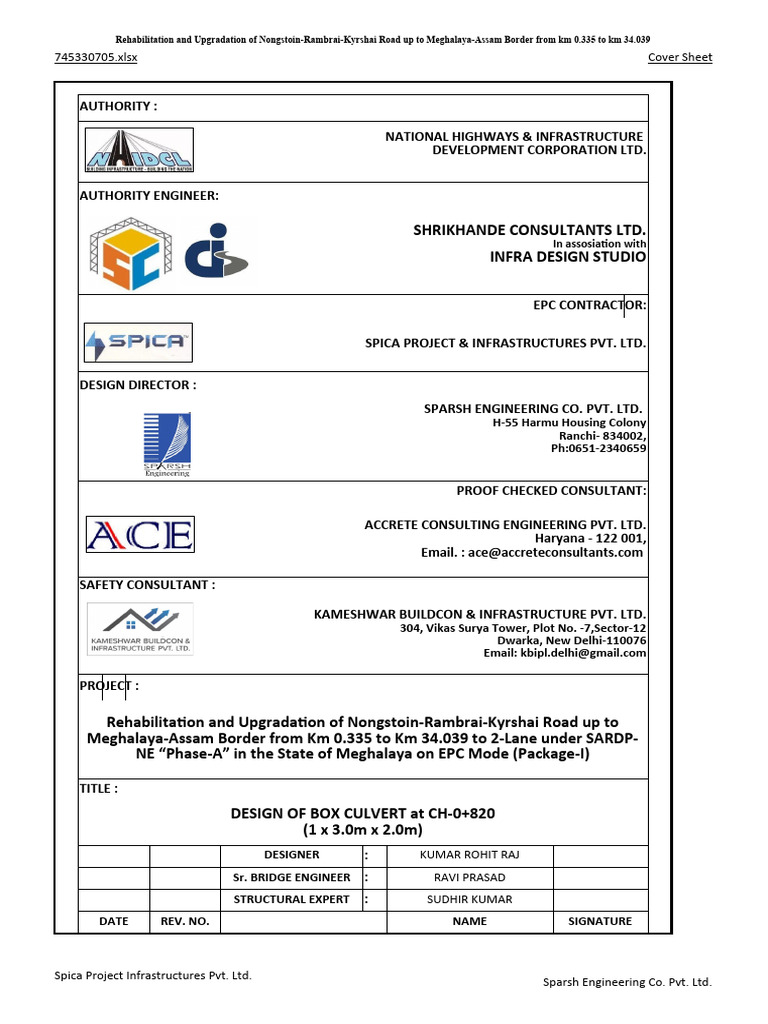 Box Culvert - 2x 3.0m X 2.0m | Download Free PDF | Foundation ...