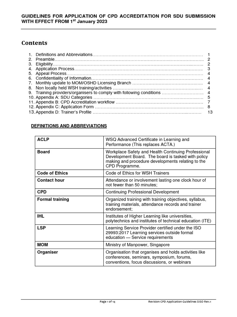 CPD Application Guidelines Wef 2023 Final WEB Rev1 | PDF | Personal ...