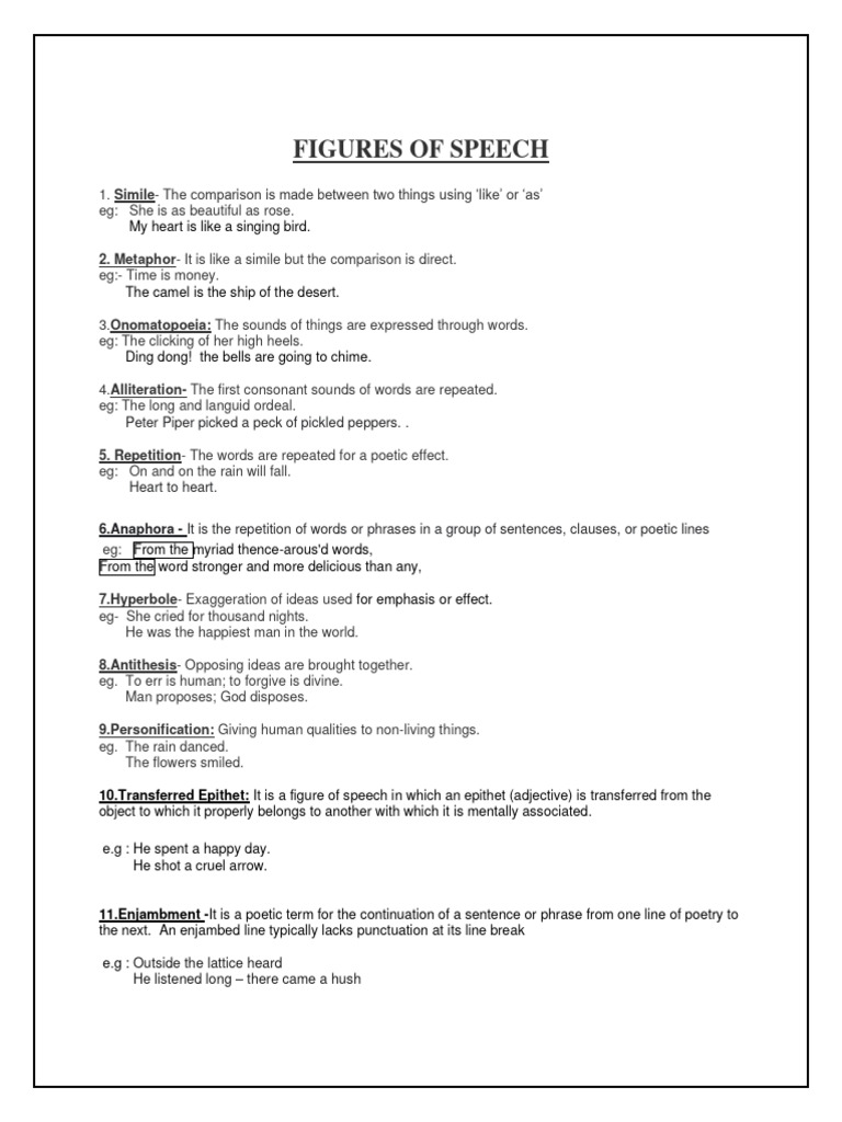 Figures of Speech2 | PDF | Poetry | Linguistics