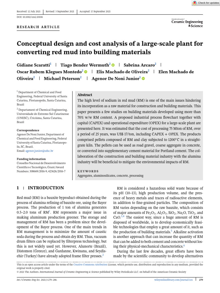 Int J Ceramic Engine Sci - 2021 - Scaratti - Conceptual Design and Cost ...