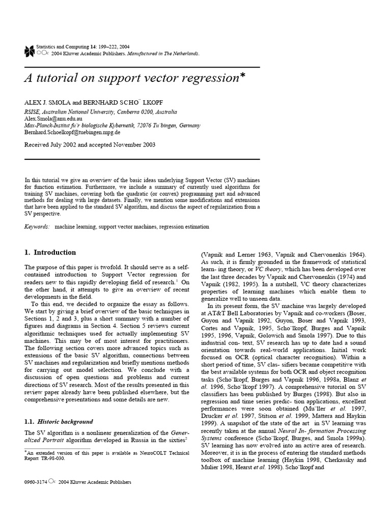 Intro to Support Vector Regression | PDF | Support Vector Machine ...