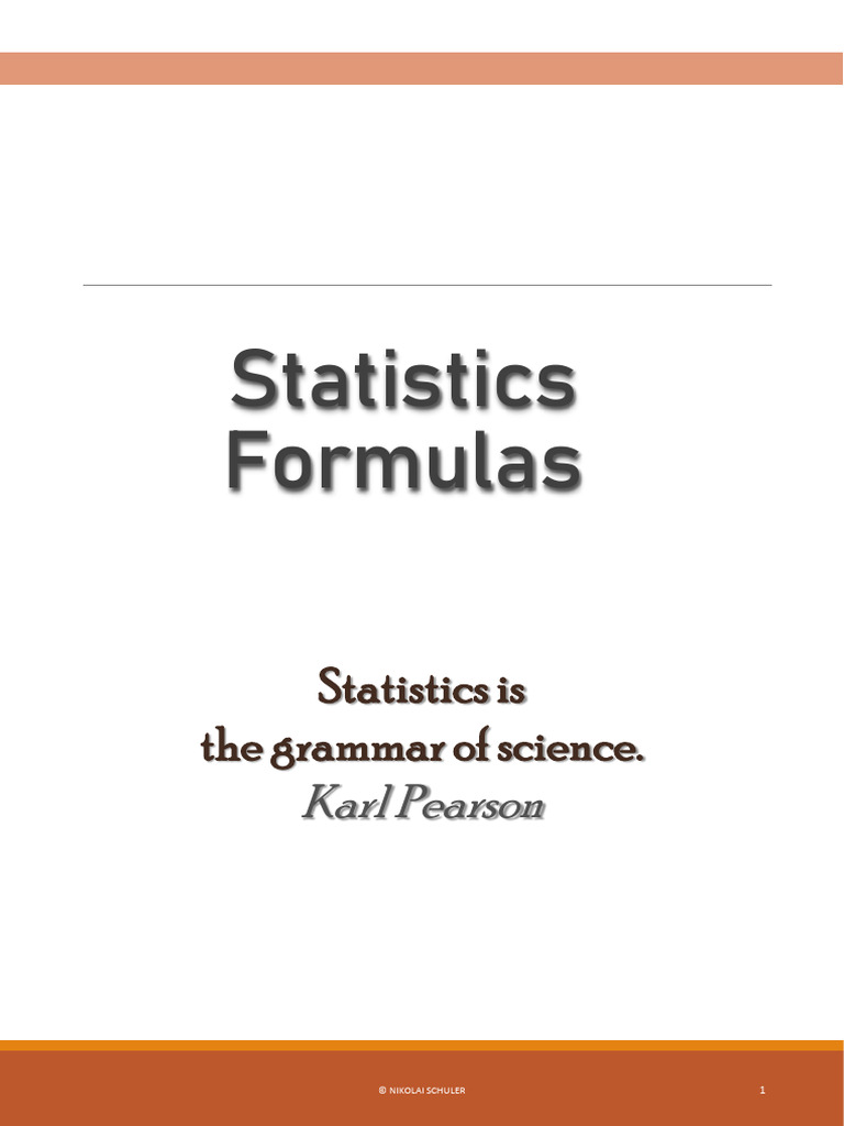 Formula Cheat Sheet | PDF | Mode (Statistics) | Probability Theory
