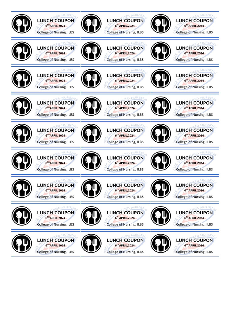 Lunch Coupon Final | PDF