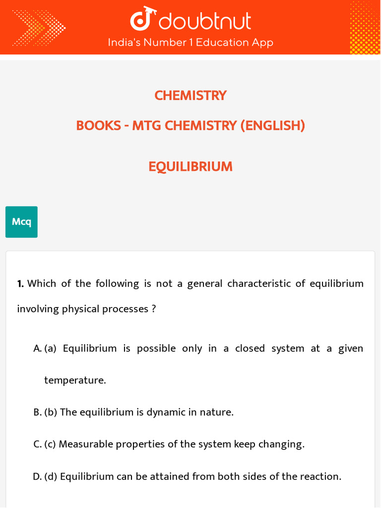 212 Book Question Bank | PDF | Ph | Chemical Equilibrium