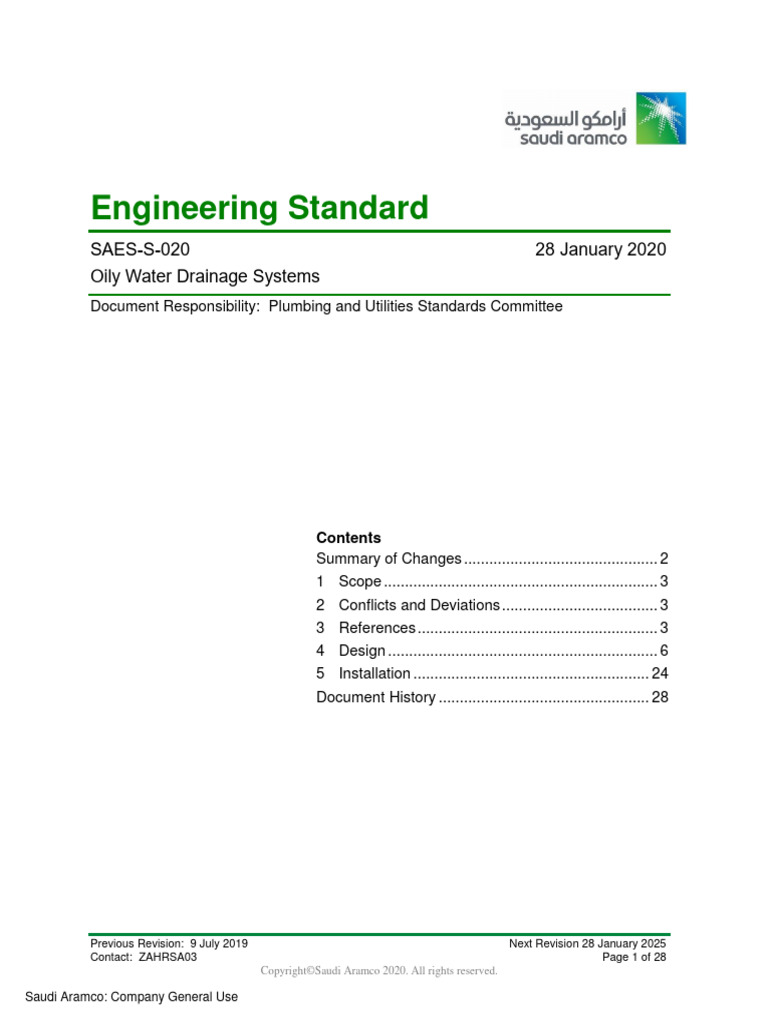 Saes S 020 | PDF | Storm Drain | Pipe (Fluid Conveyance)