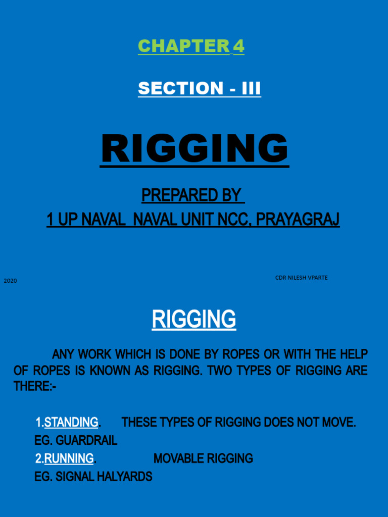 Chapter 4.3 Seamanship Rigging | PDF | Rope | Knot