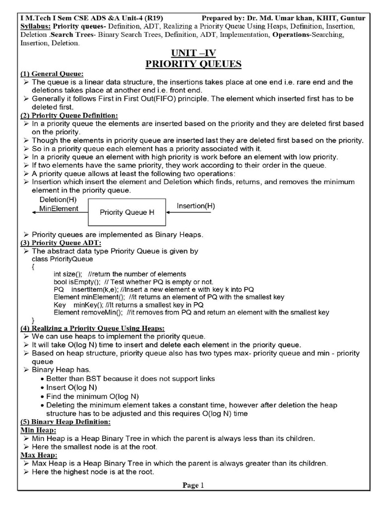 M.Tech ADS Unit-4 | PDF