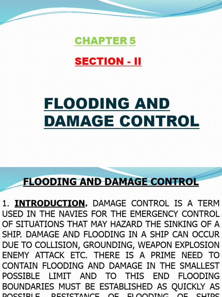 CHAPTER 5.2 Flooding & DC | PDF | Flood | Ships