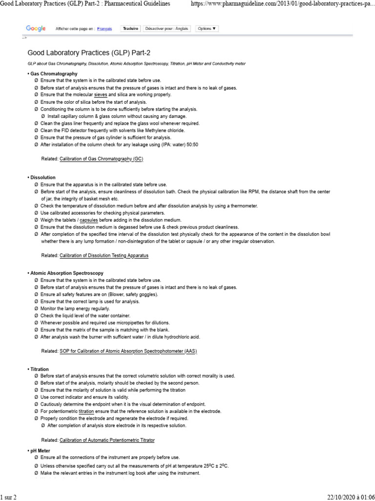 Good Laboratory Practices (GLP) Part-2 - Pharmaceutical Guidelines ...