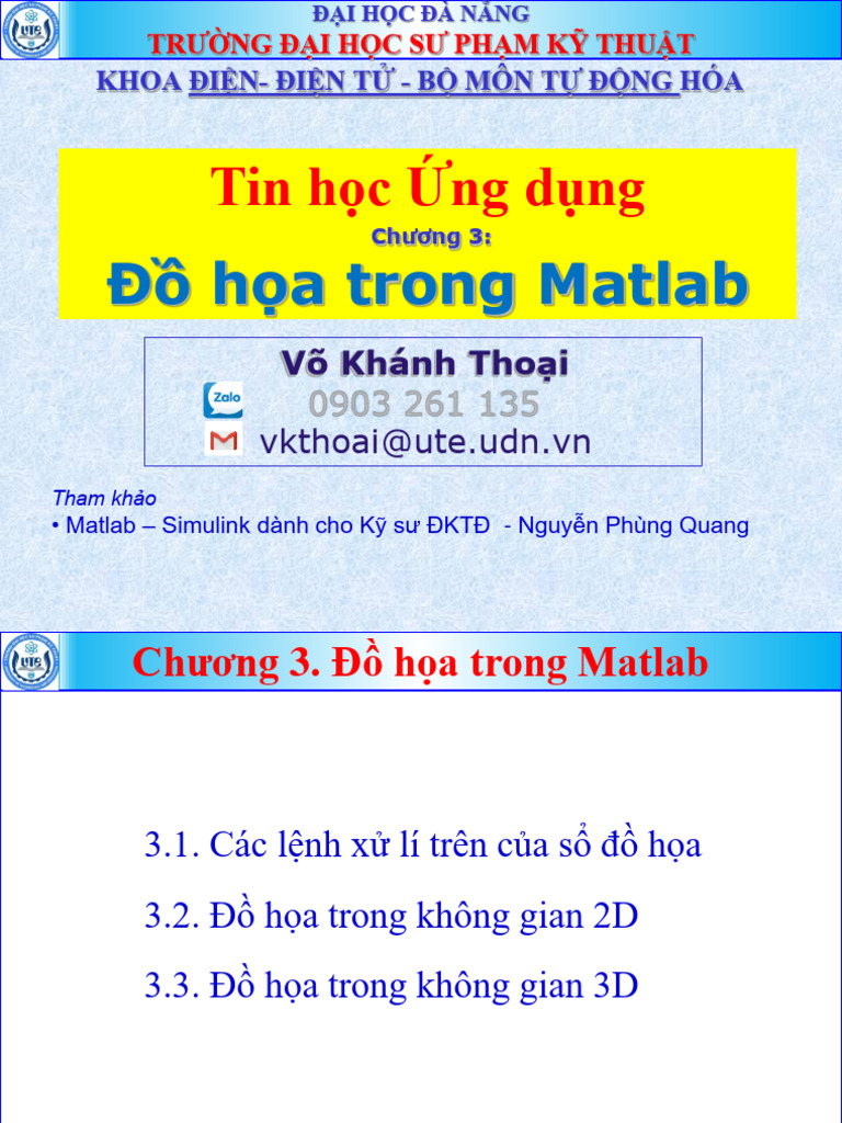 TUD Chuong 3 Do Hoa Trong Matlab | PDF
